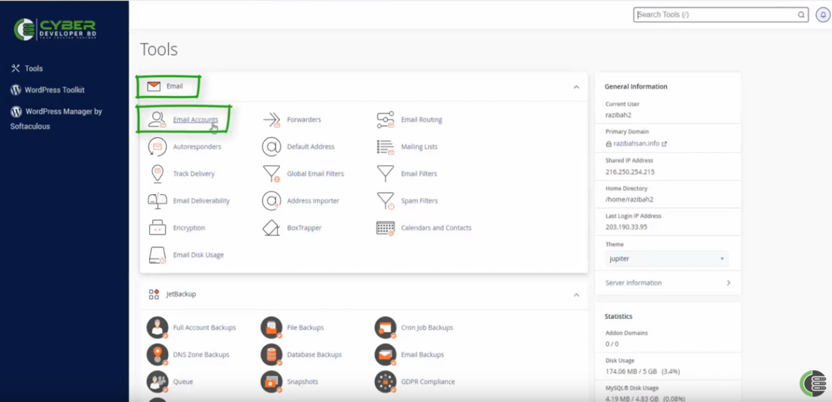 How to Create Web Mail in cPanel ? - Cyber Developer BD Support Portal